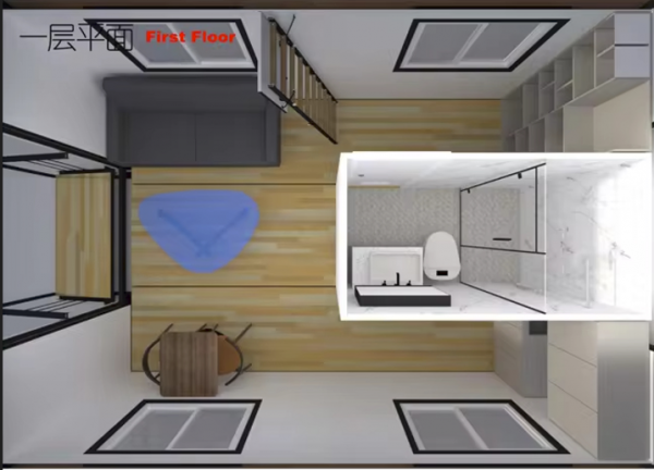 2 story folding prefab ADU