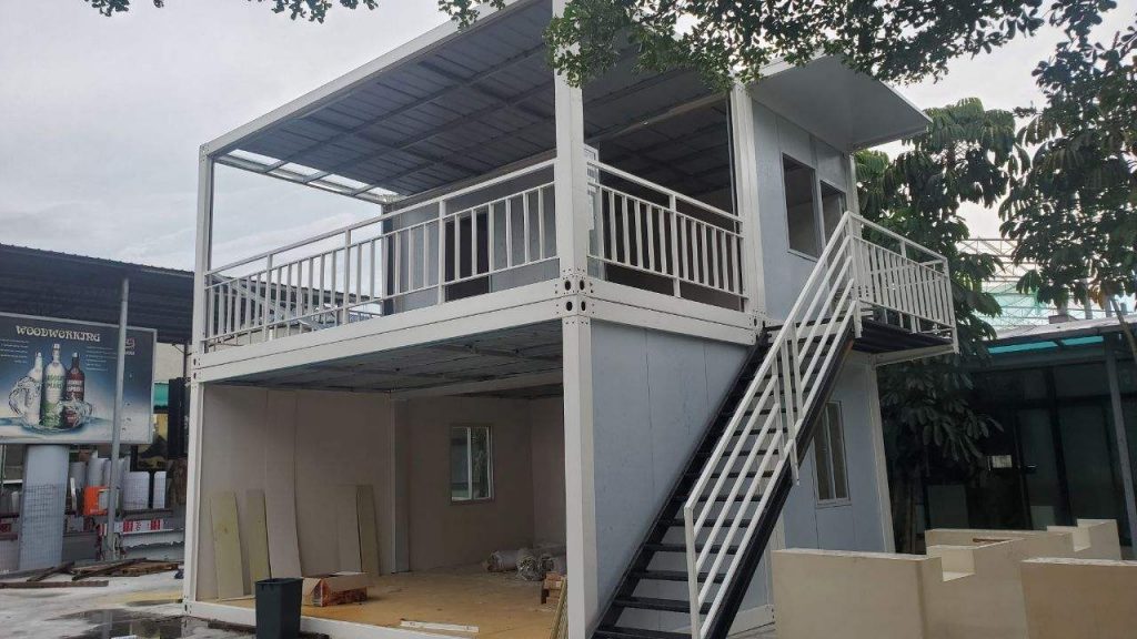 Two storey Modern modular homes with terrace