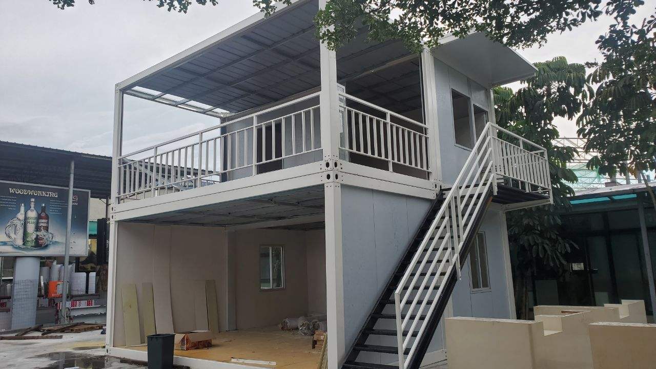 Two storey Modern modular homes with terrace