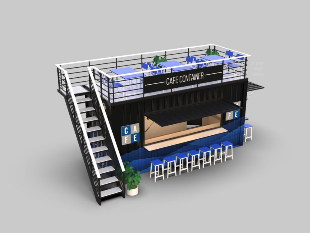 fast assembly prefabricated coffee shop