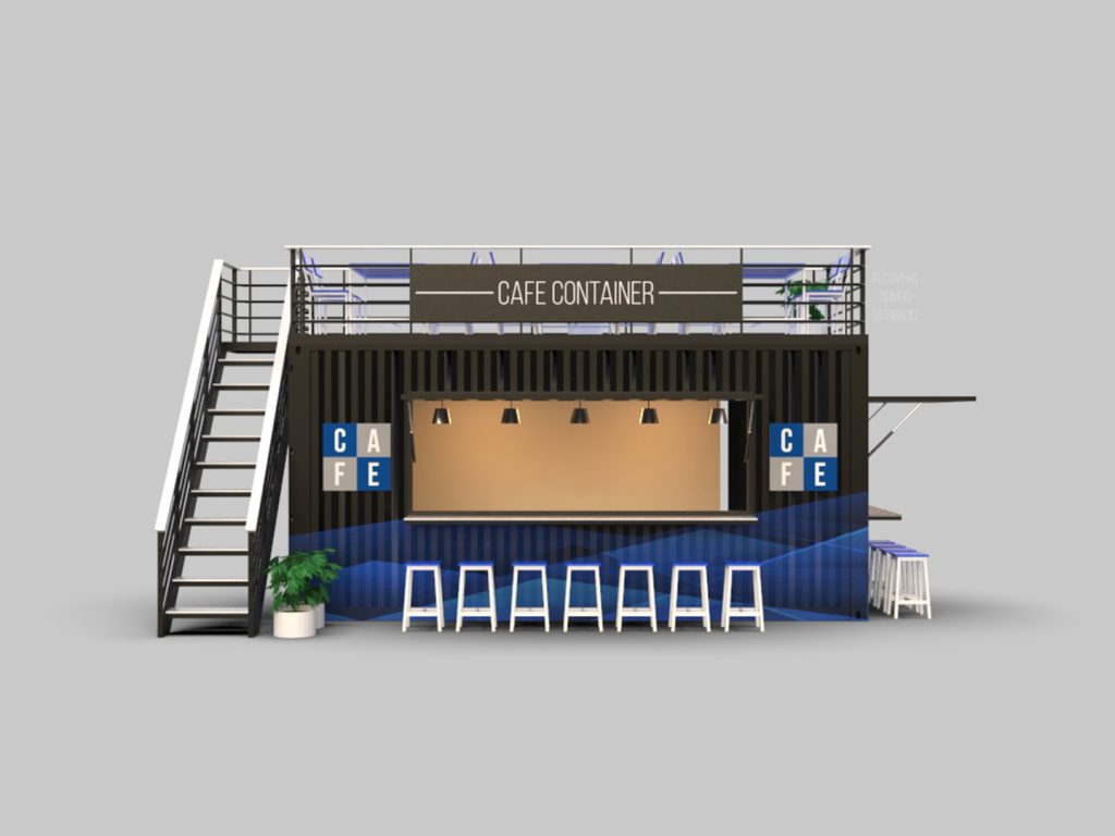 fast assembly prefabricated coffee shop